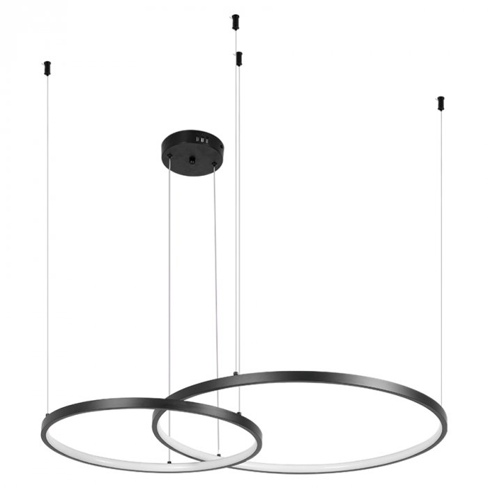 Pendente LED Bevis 2 Anéis/Aros 4000K 67W Bivolt 105cm Alumínio ...