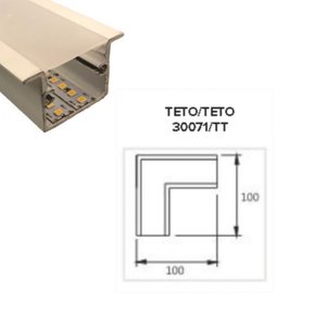 Conector Perfil Embutir Nazca Alumínio/Acrílico Usina