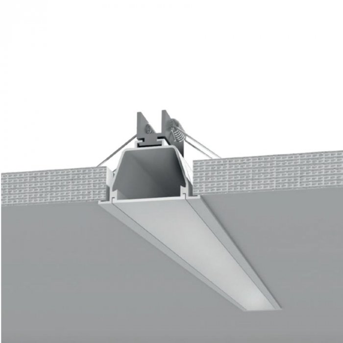 Perfil de Embutir Linear FIT 40 240x5,2x5cm Alumínio e Acrílico - New Line