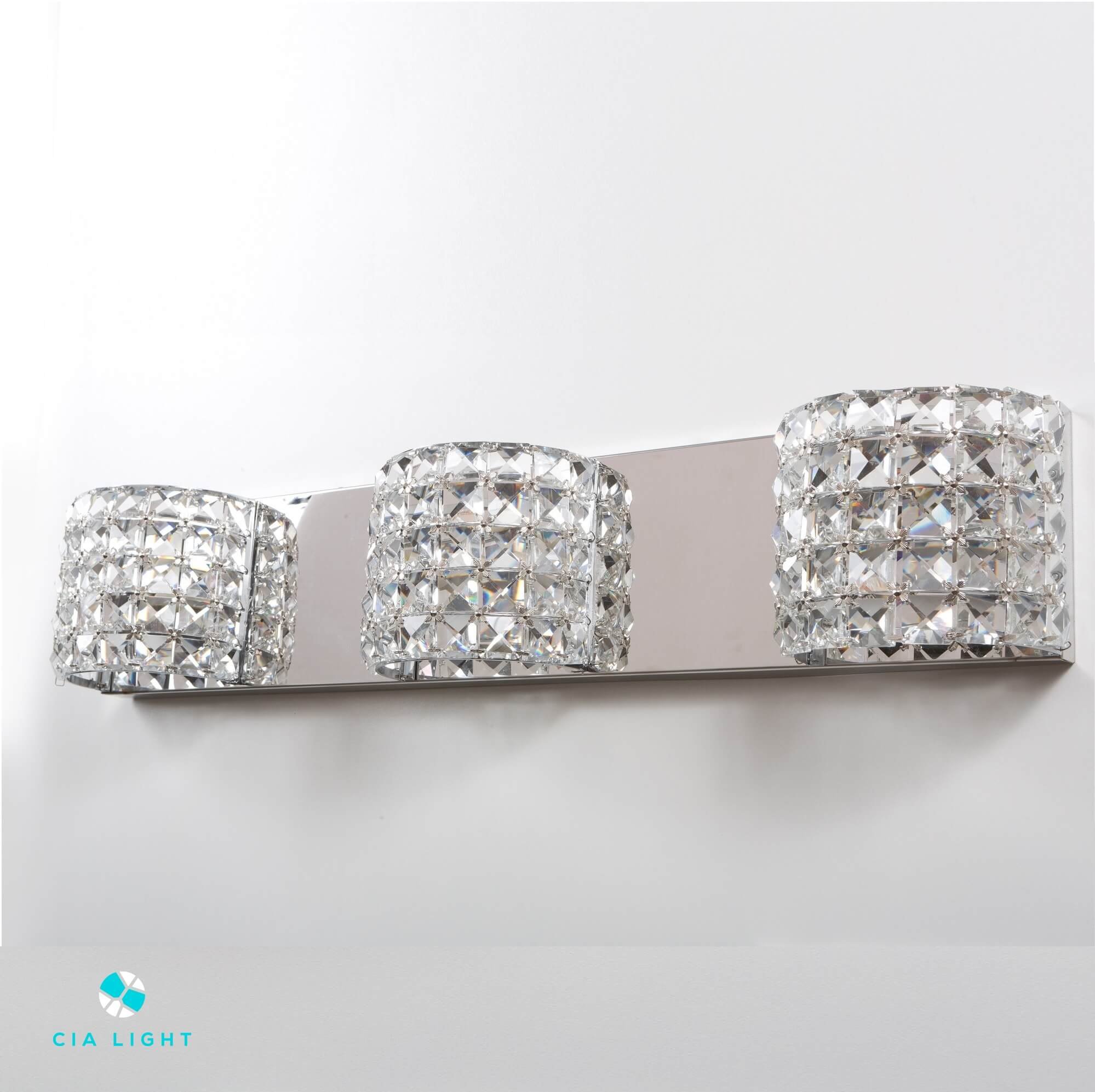 Arandela Interna de Cristal 65x13x9cm 3xG9 - D&D Iluminação AR-8