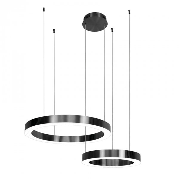 Pendente LED Inox Preto 63W Bivolt - Sindora Iluminação