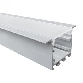 Perfil de Embutir Linear Alumínio e Acrílico 2m - MK Iluminação