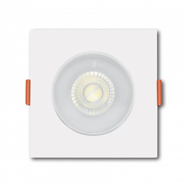 Spot De Embutir LED Downlight Quadrado 36° 4200K 3W Bivolt 7,4x7,4x4cm ...