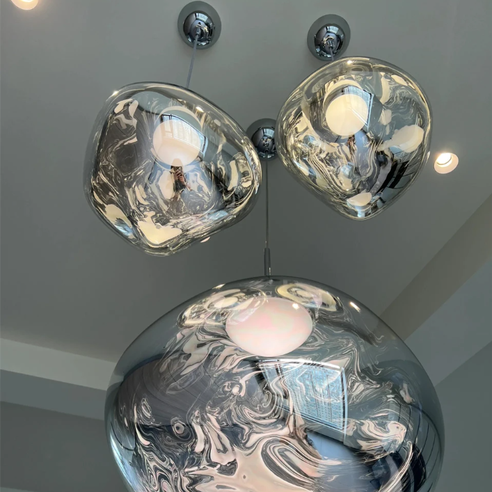 Pendente Melt Lava Cromado 30cm Tipo Tom Dixon - Nooma Design TD0003-CR