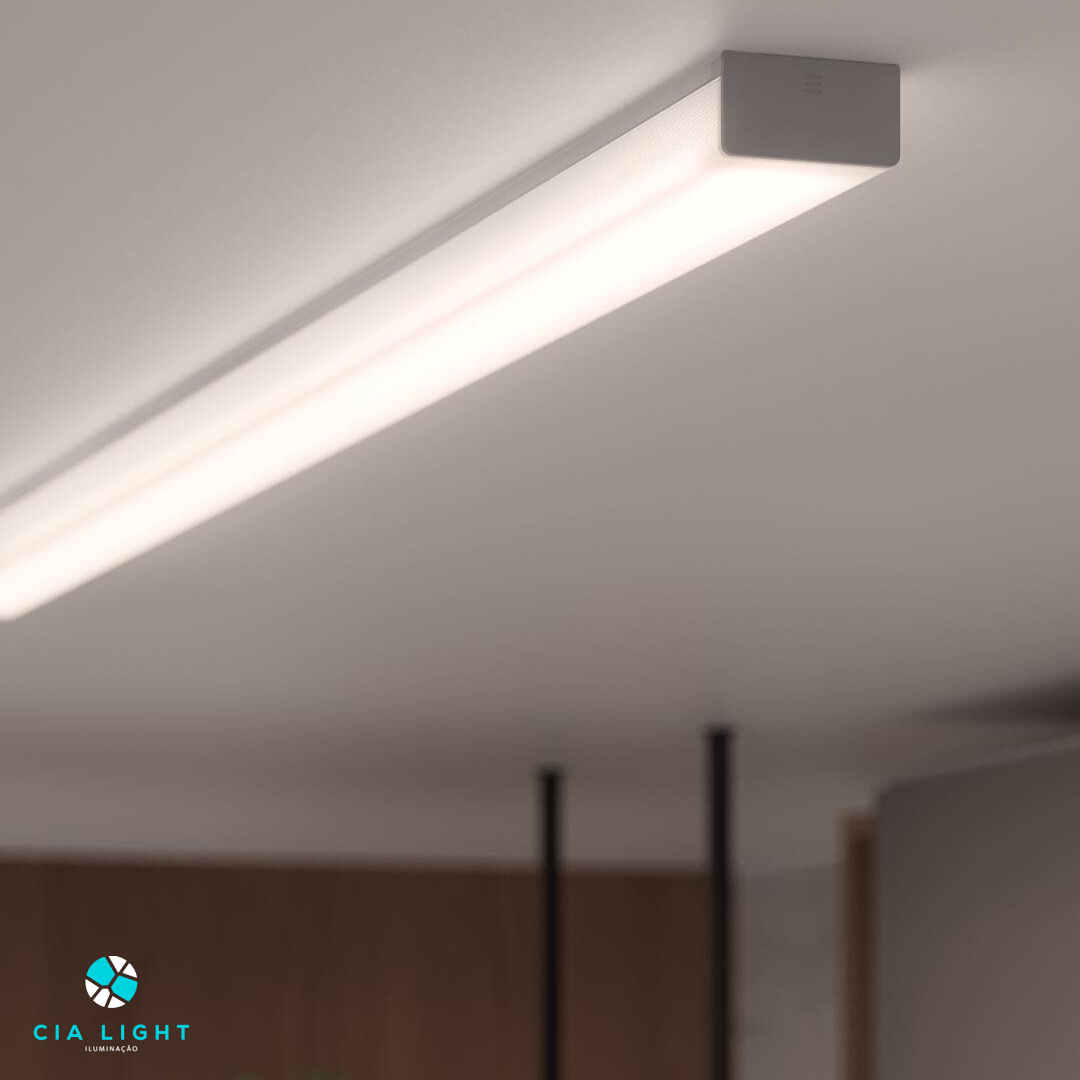 Plafon LED Stella 16W Retangular Policarbonato