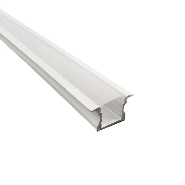 Perfil de Embutir 2 metros 24,2x14,3mm Alumínio e Policarbonato - Astra LED PF-1907