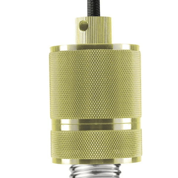 Pendente Socket Bivolt Metal Dourado 5X6CM E27 127V / 220V - Bella DA002B
