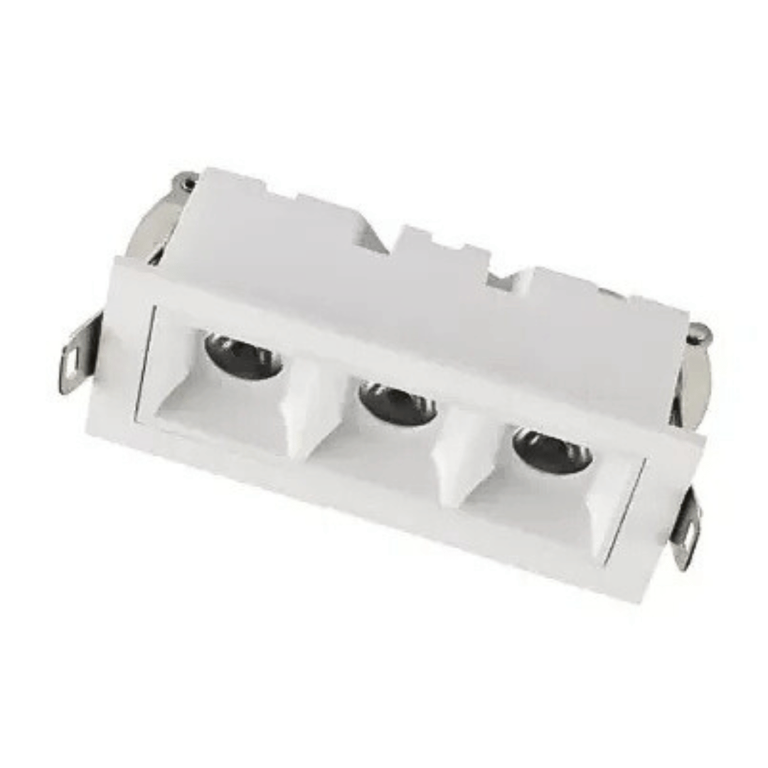 Spot de Embutir Downlight Retangular Evon 3 Focos 4000K 6W Bivolt ...