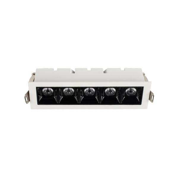Spot de Embutir Downlight Retangular Evon 5 Focos 2700K 10W Bivolt 14 ...