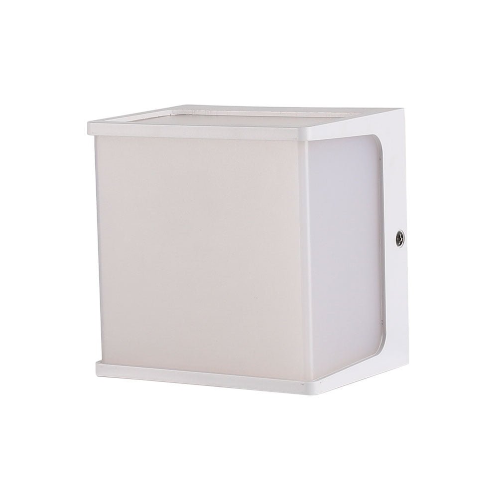 Arandela de Parede LED Elion Quadrado Externo 3000K 8W Bivolt 12x12x9,2cm Policarbonato Branco ...