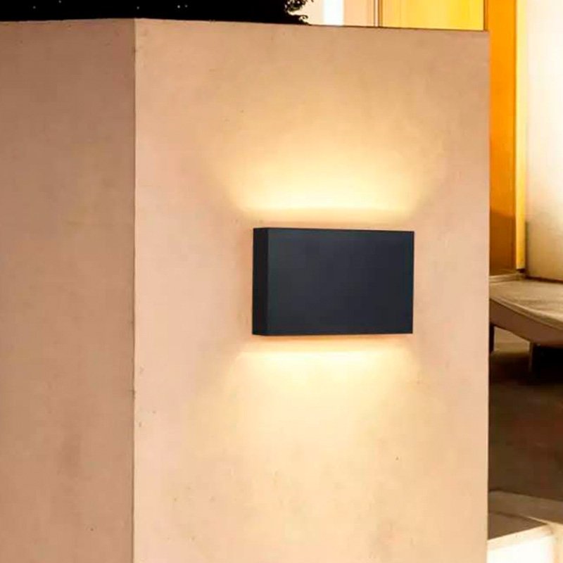 Arandela de Parede LED Voky Retangular Facho Duplo Ajustável Preto 3000k 12W 30CM. Nordecor - 6697