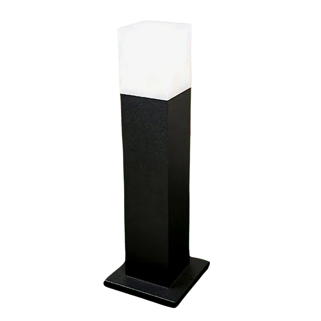 Poste Externo Alumínio com Acrílico Fosco 42x10,3x10,3cm 1xE27 - D&D ...