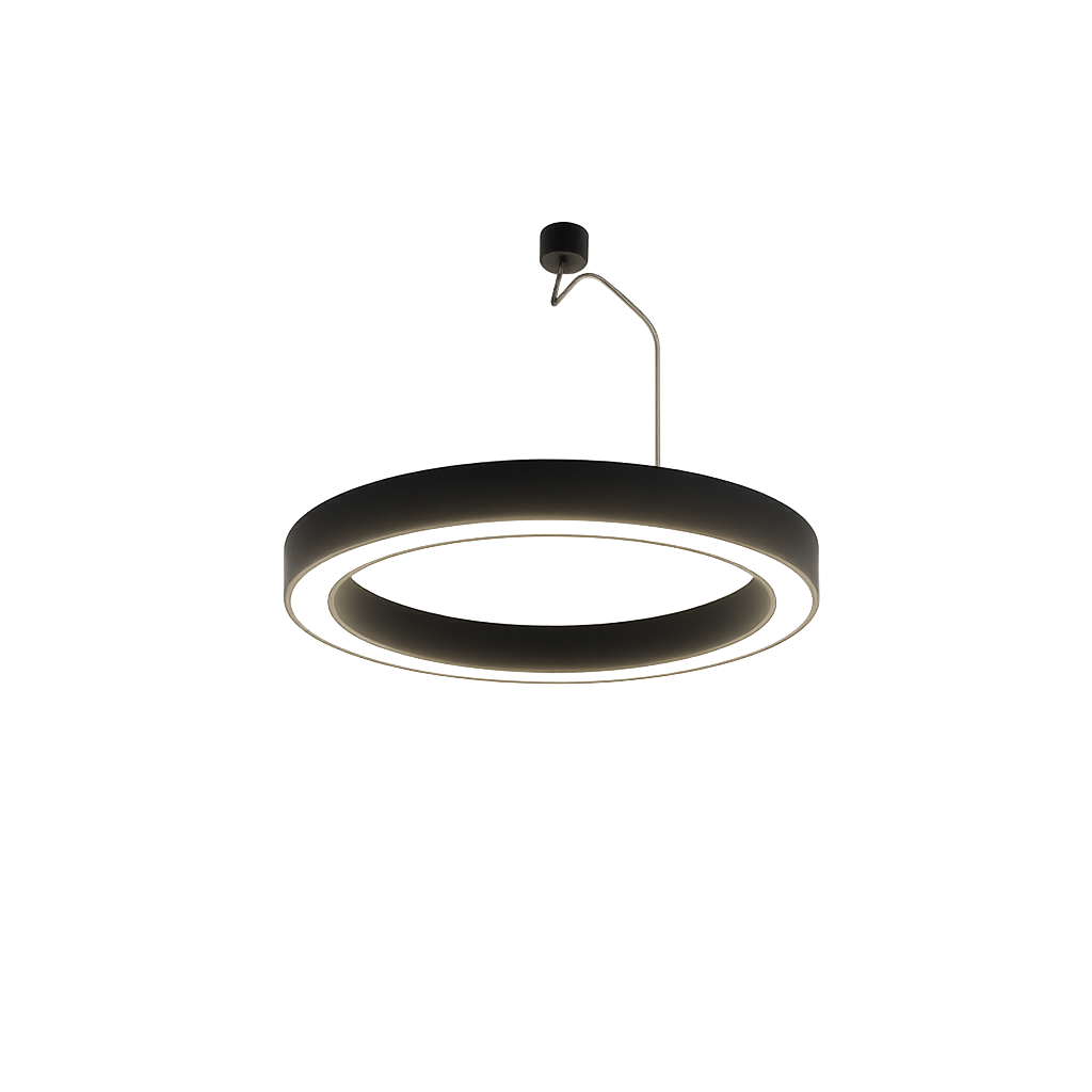 Pendente Circular Anel Redondo 3000K 75W Bivolt (D) 120cm Luz Direta ...